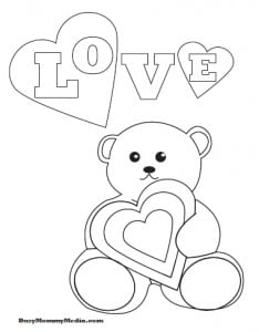 Free Printable: Valentines Day Coloring Page