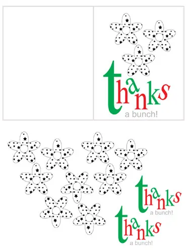 Free Printable Thank You Cards and Craft Ideas