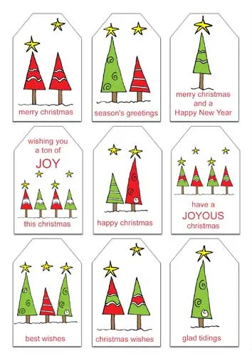 Free Christmas Printables: Gift Tags and Notepaper with Envelopes