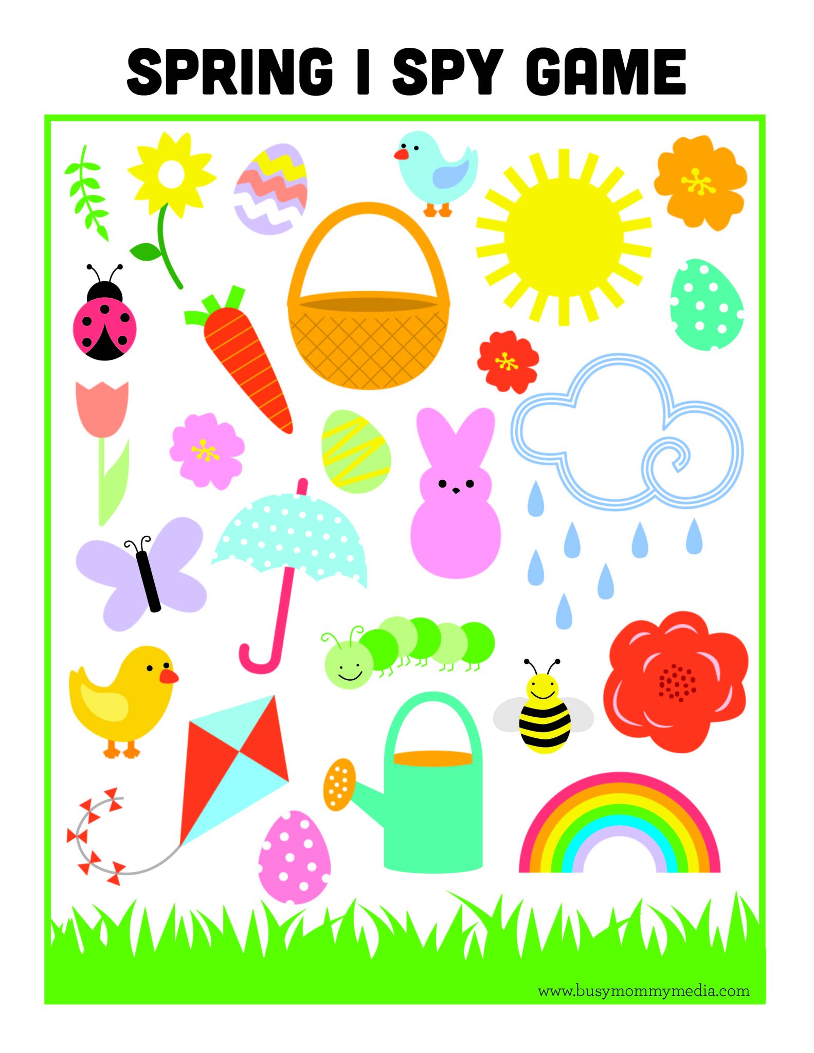 Free Printable - Spring I Spy Game