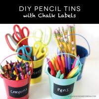 DIY Pencil Tins with Chalk Labels
