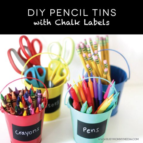 DIY Pencil Tins with Chalk Labels