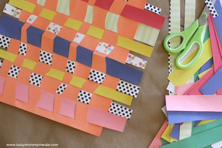 Wavy Paper Weaving Craft for Kids