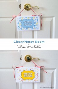 Free Printable: Clean/Messy Room Sign