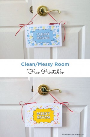 Free Printable: Clean/Messy Room Sign