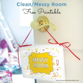 Free Printable: Clean/Messy Room Sign