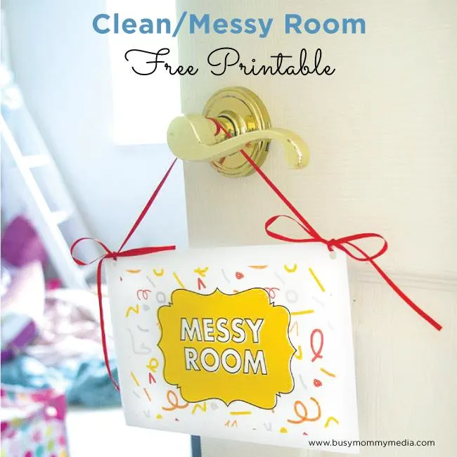 Free Printable: Clean/Messy Room Sign