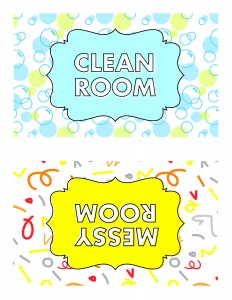 Free Printable: Clean/Messy Room Sign