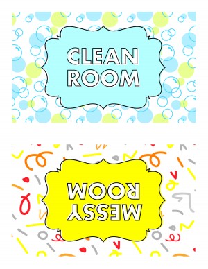 Free Printable: Clean/Messy Room Sign