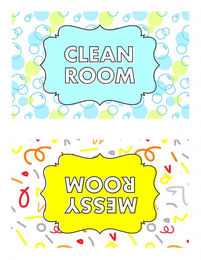 Free Printable: Clean/Messy Room Sign