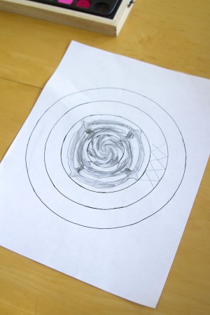 Patterned Target Art Project for Kids