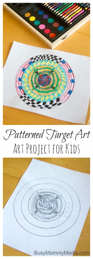 Patterned Target Art Project for Kids