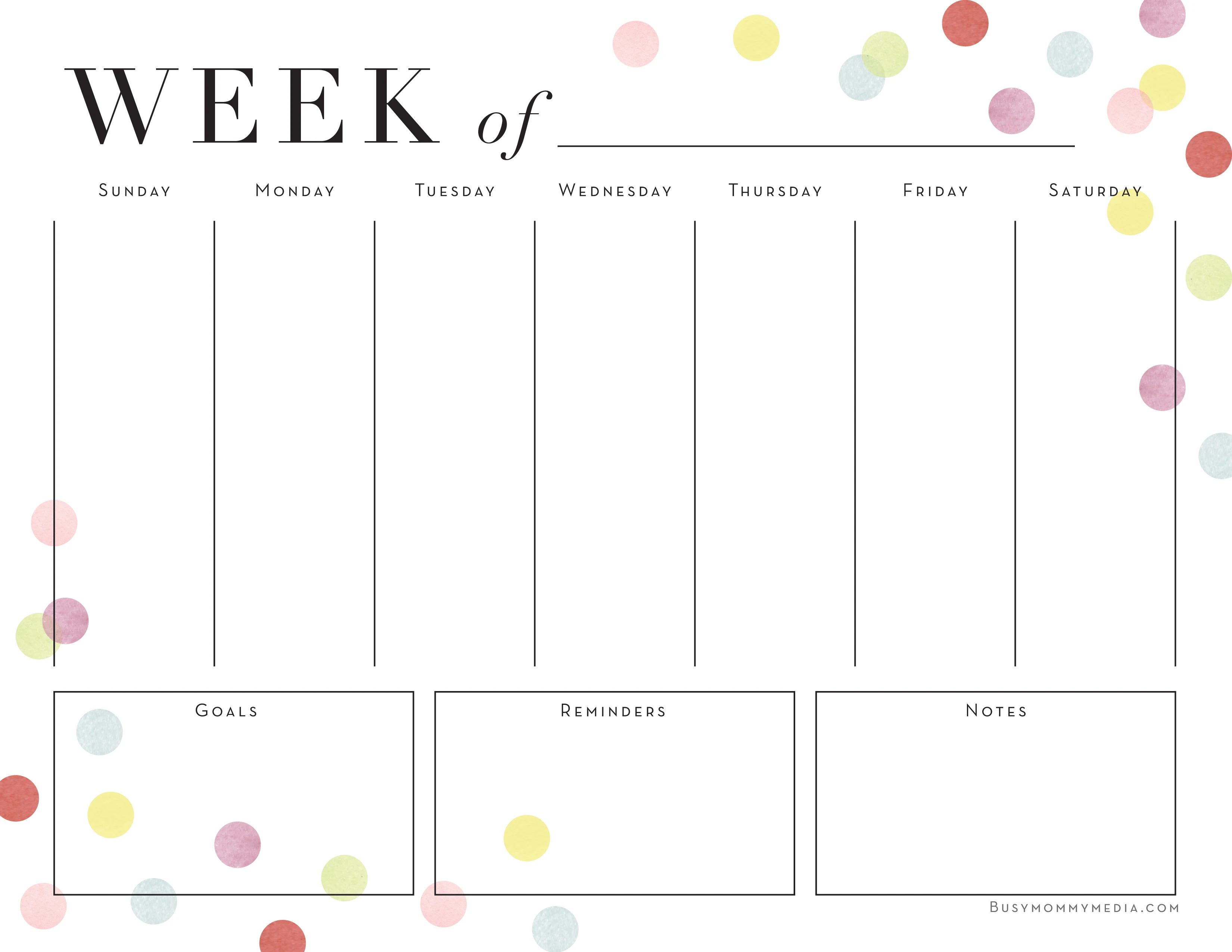 Printable Weekly Planner