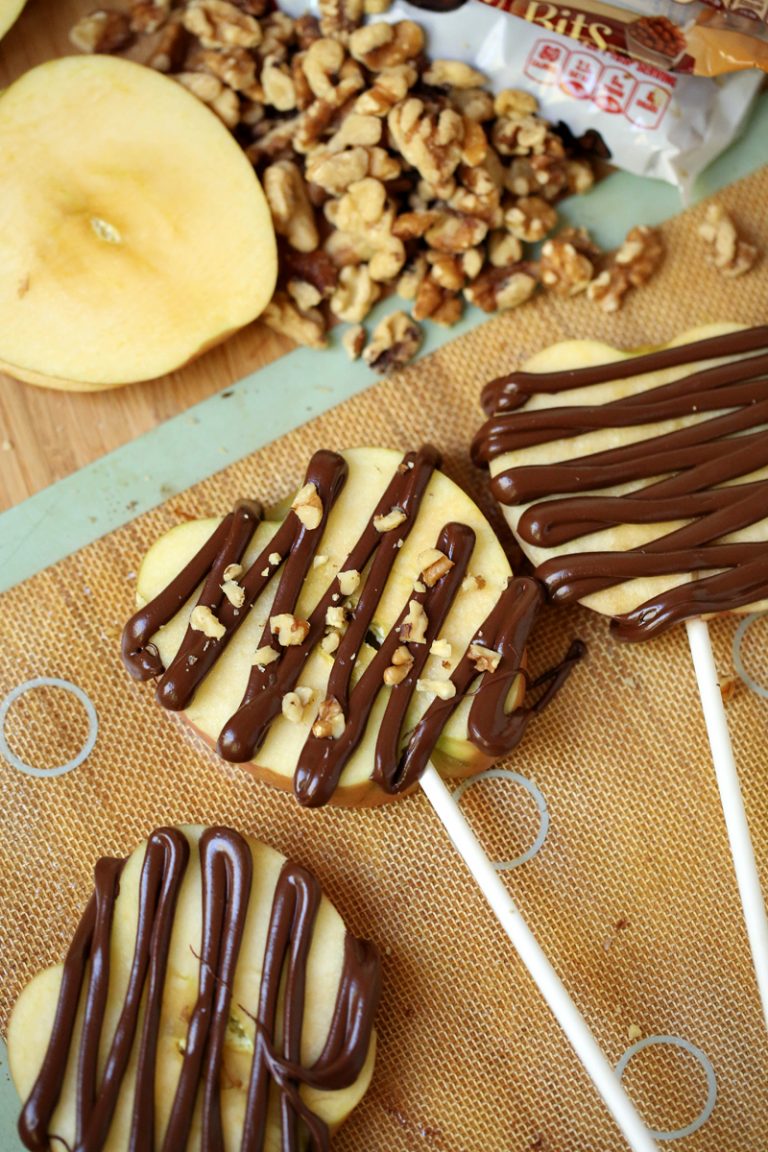 Sliced Caramel Apple Pops