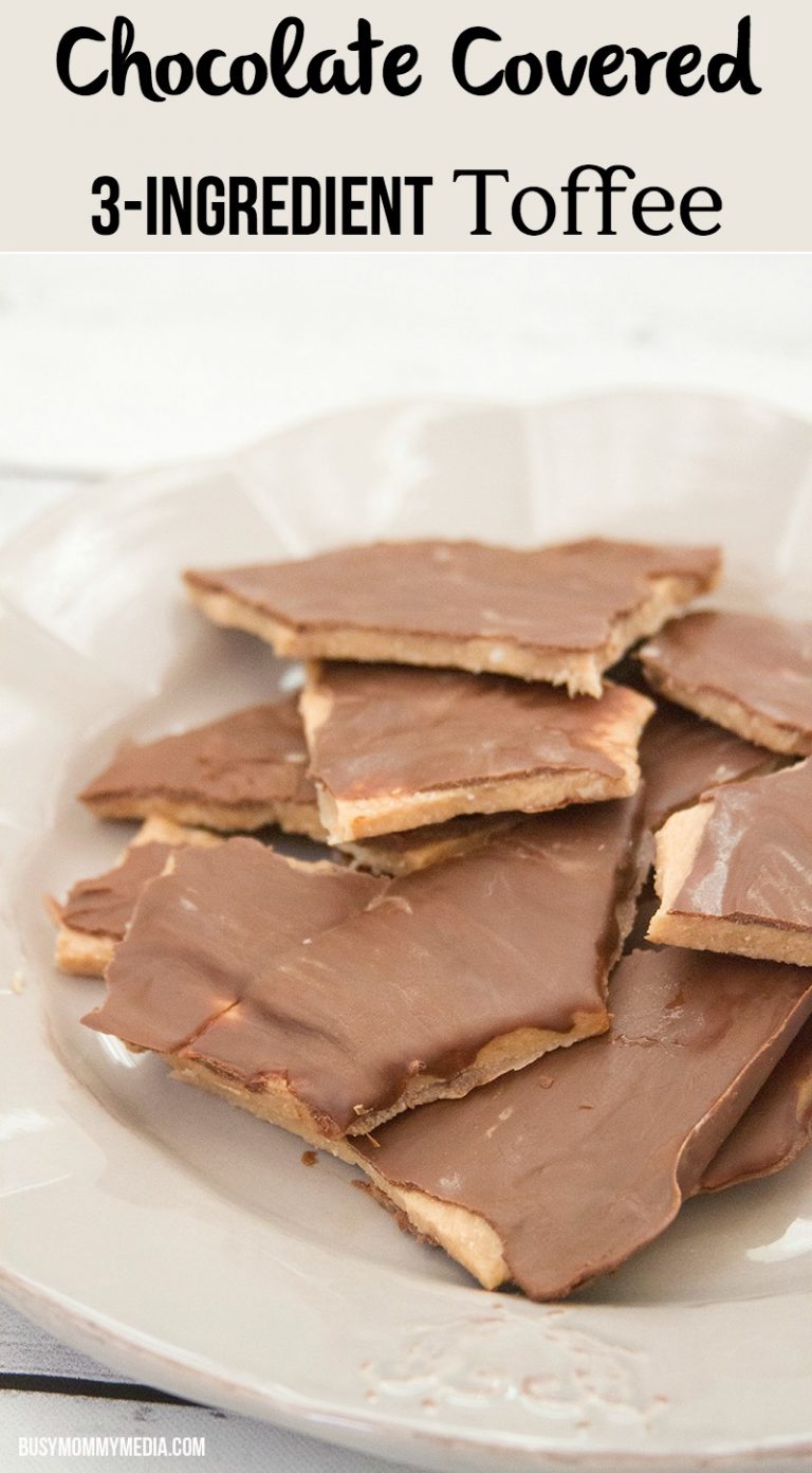 Chocolate Covered 3-Ingredient Toffee