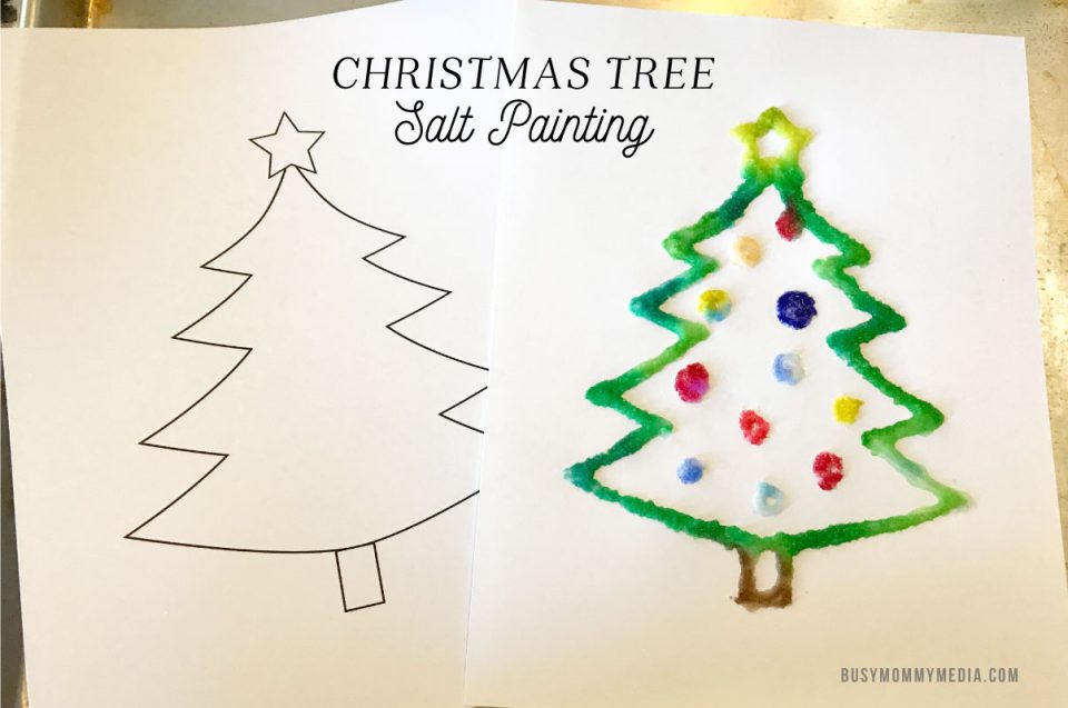 Christmas Tree Salt Painting