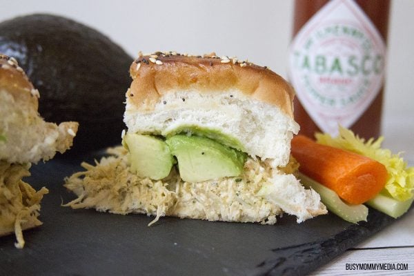 Spicy Ranch Chicken Sliders with Avocado for the Big Game