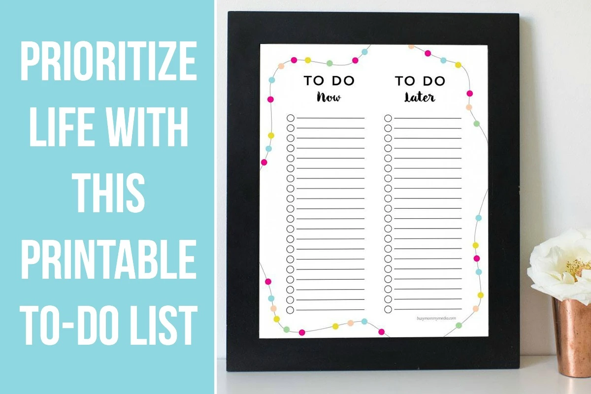 Prioritize Life with this Printable To-Do List