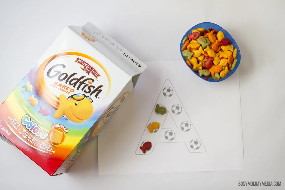 Goldfish Alphabet Game for Preschoolers