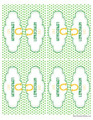 Leprechaun Bait - Printable St. Patrick's Day Bag Topper