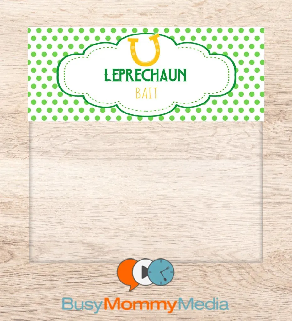 Leprechaun Bait - Printable St. Patrick's Day Bag Topper