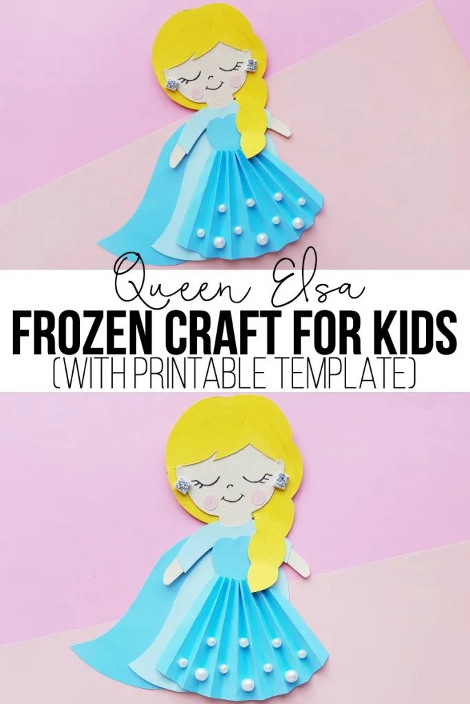 Queen Elsa - Frozen Craft for Kids (with Printable Template)