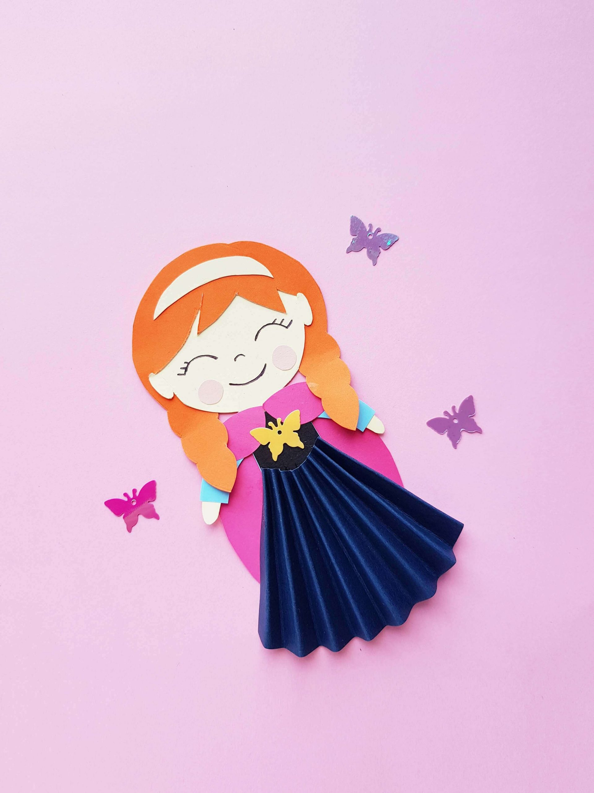 Princess Anna - Frozen Craft for Kids (with Printable Template)
