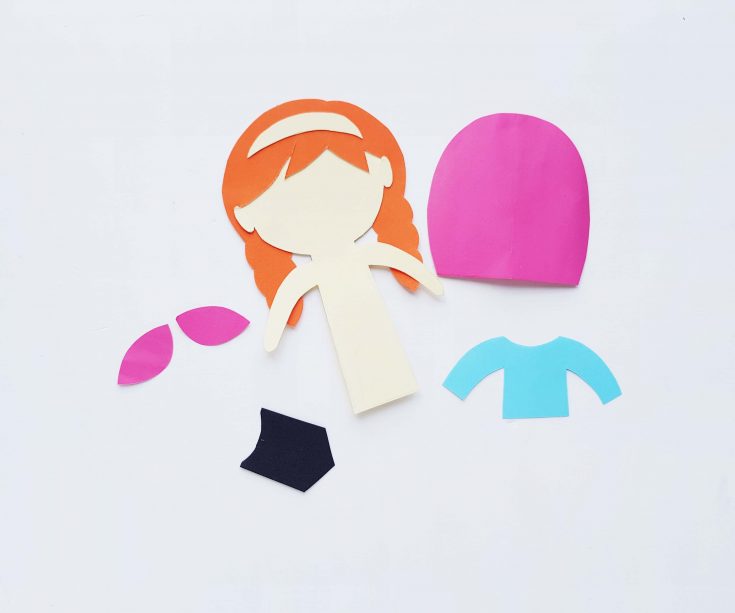 Princess Anna - Frozen Craft for Kids (with Printable Template)