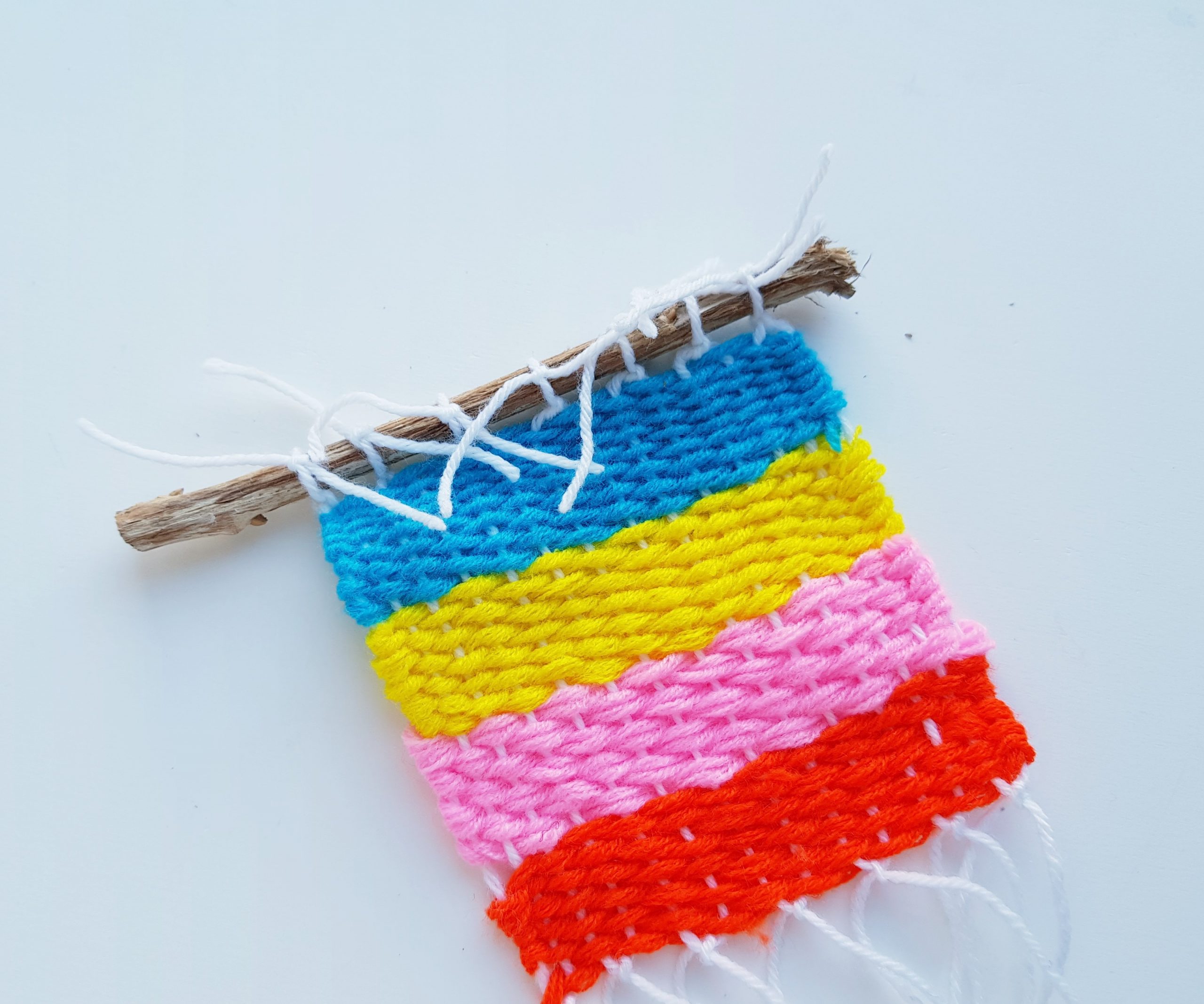 DIY Woven Wall Hanging Project for kids