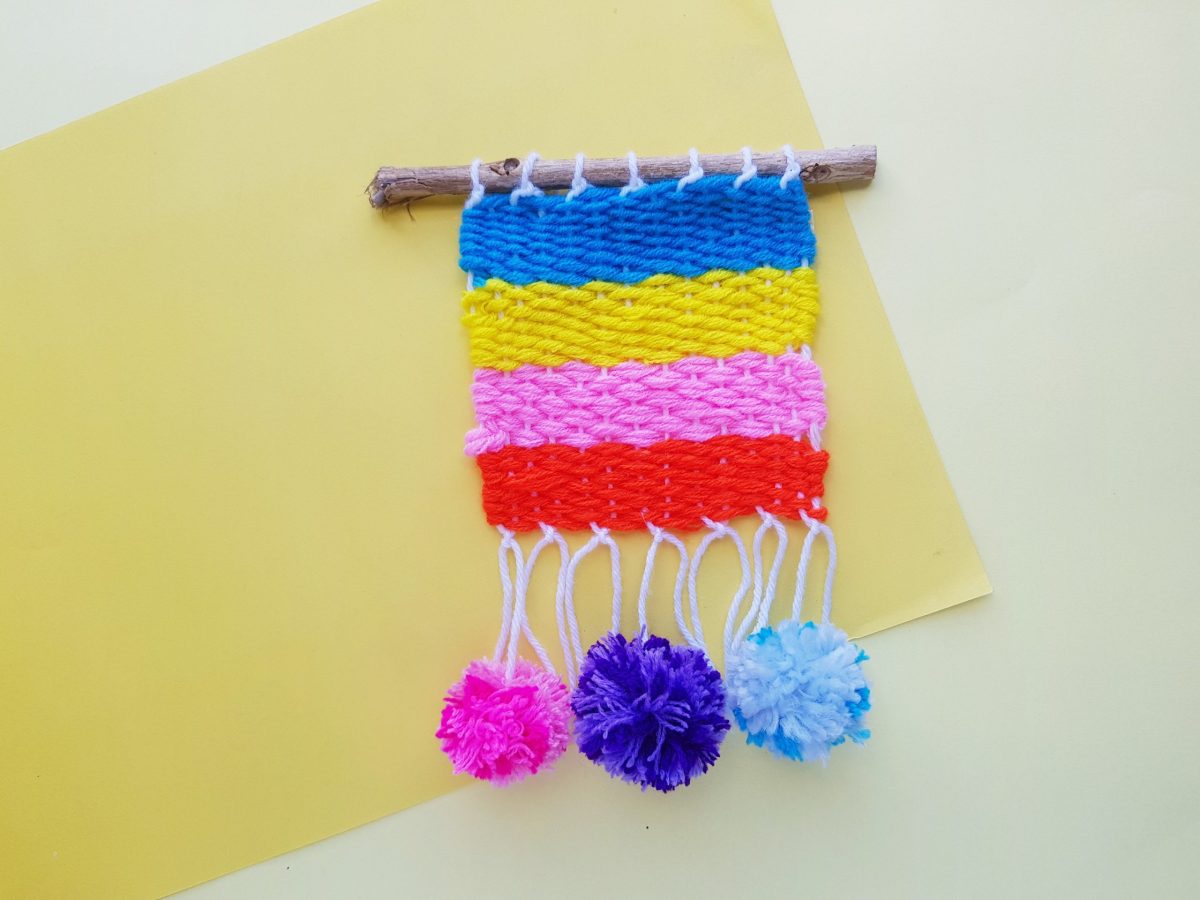 DIY Woven Wall Hanging Project for kids