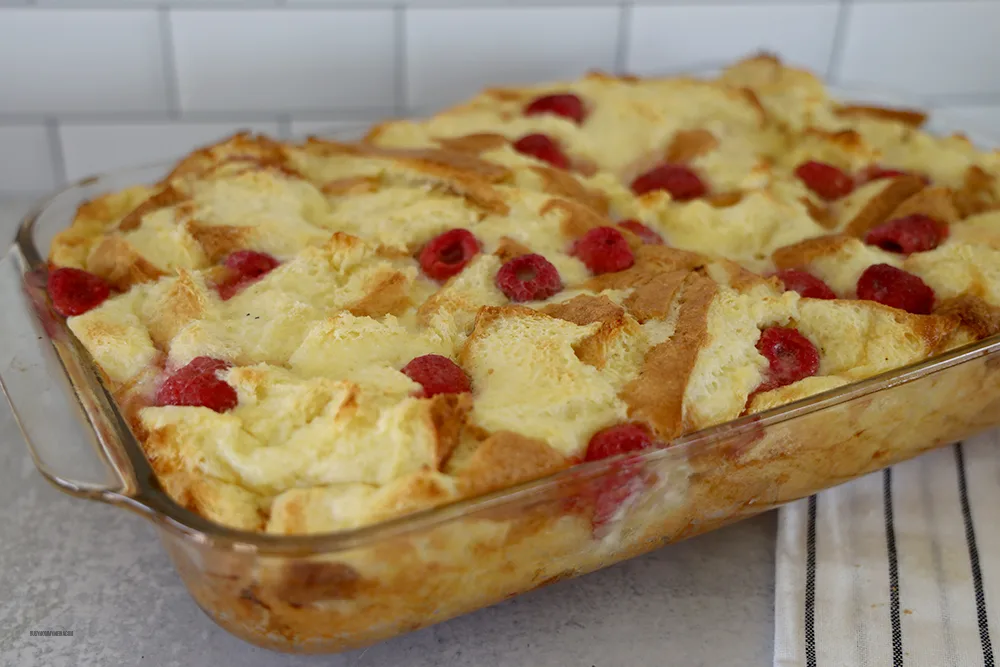 Easy Raspberry Bread Pudding