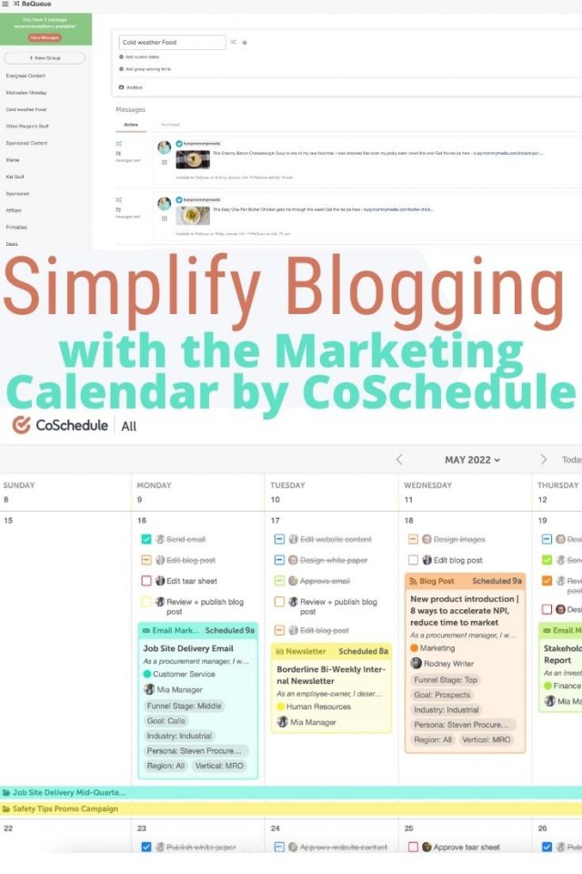 Simplify Blogging with the Marketing Calendar by CoSchedule