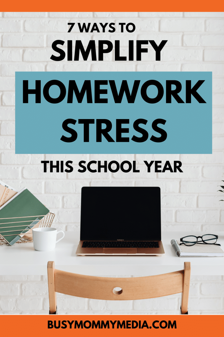 7 Ways to Simplify Homework Stress This School Year