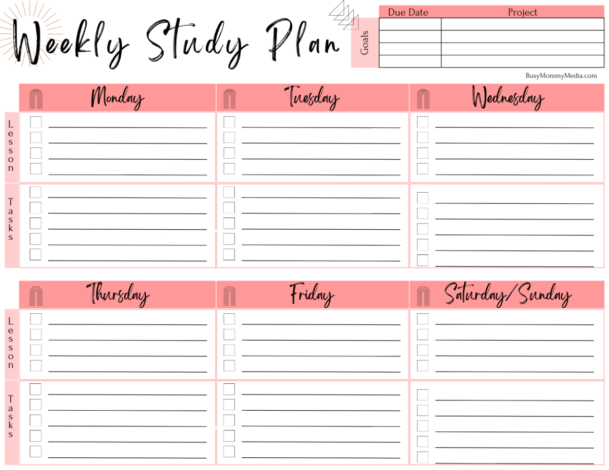 How to Create a Study Plan - Free Printable Study Planner