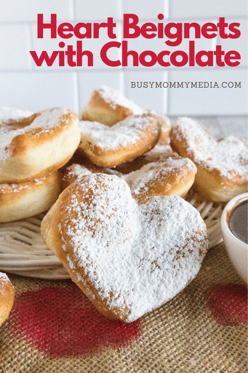 Delicious Duo: Heart Beignets with Chocolate